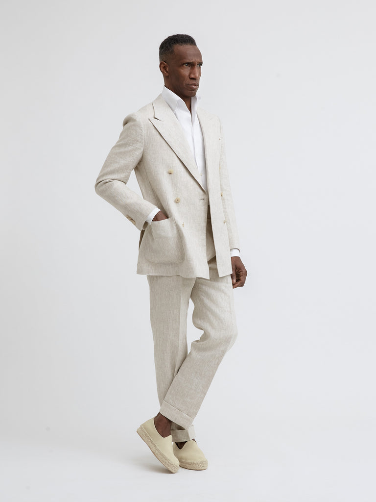 Grand Le Mar - Cream Beige Linen Suit