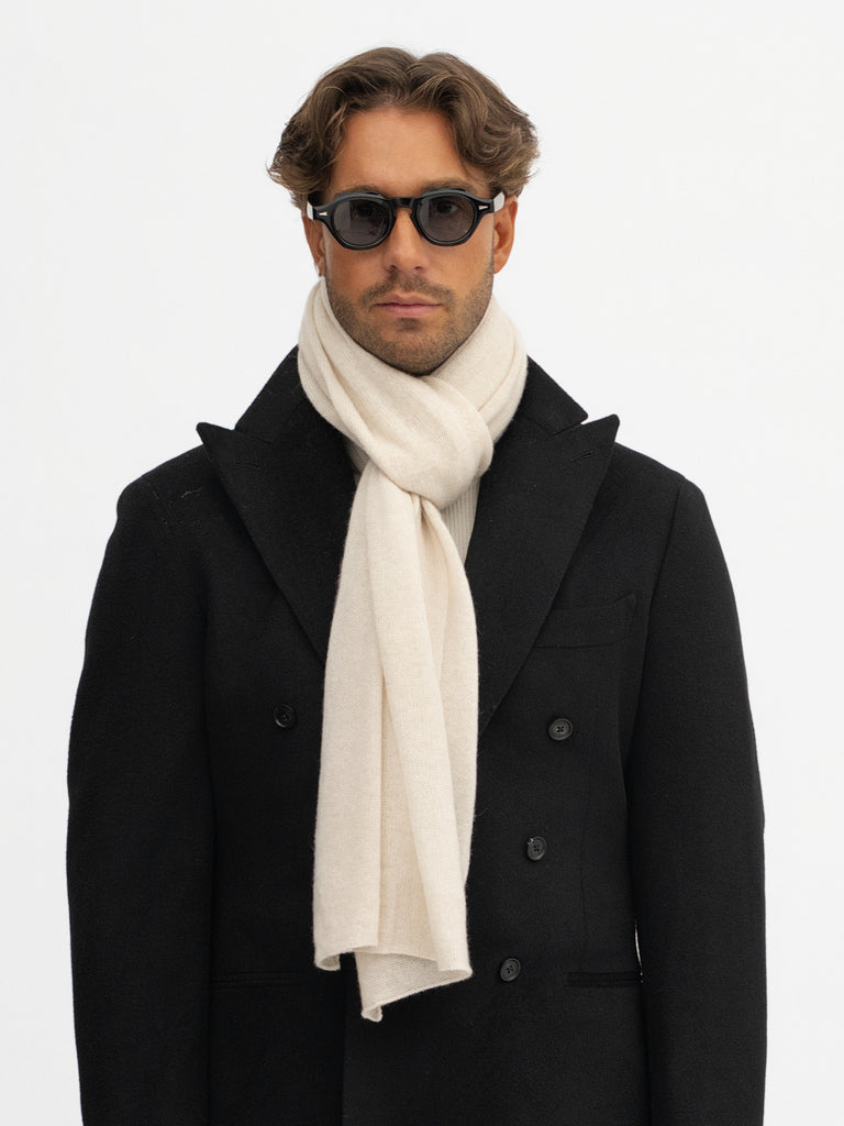 Grand Le Mar | Cream Beige Cashmere Scarf – Grand Lè Mar