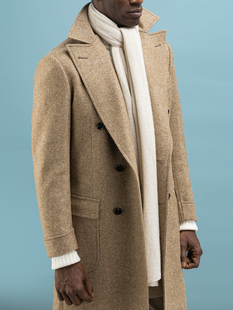 Grand Le Mar | Cream Beige Cashmere Scarf.